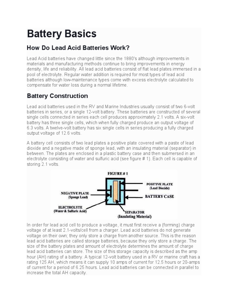 Battery Basics | PDF | Battery Charger | Rechargeable Battery
