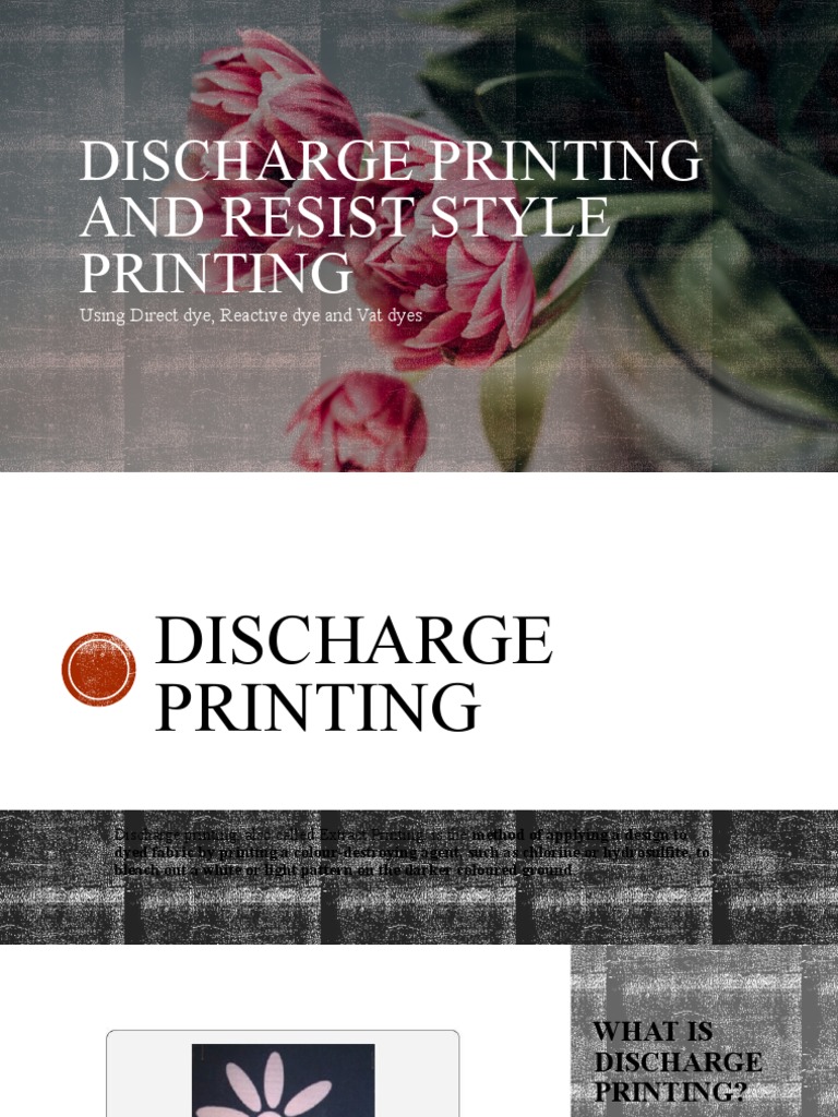 Discharge Printing and Resist Style Printing | PDF | Dyeing | Textiles