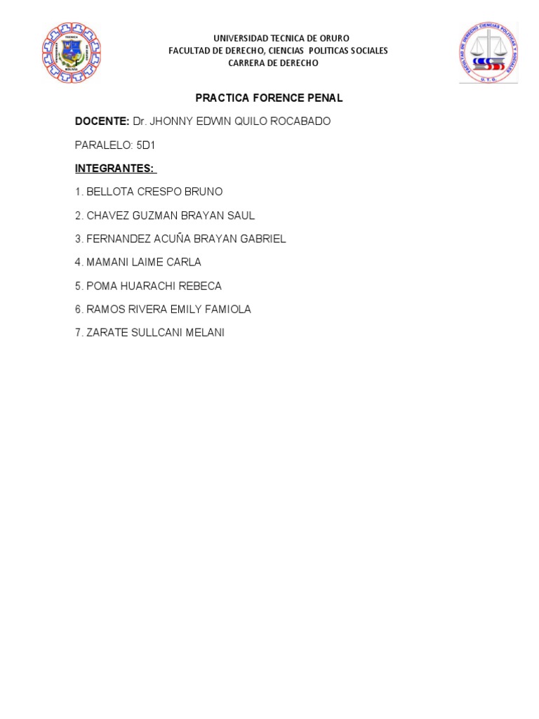 Grupo Practica Forense Penal 5d1 | PDF