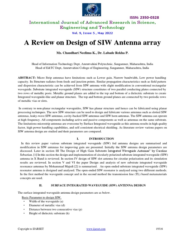SIW antenna array | PDF