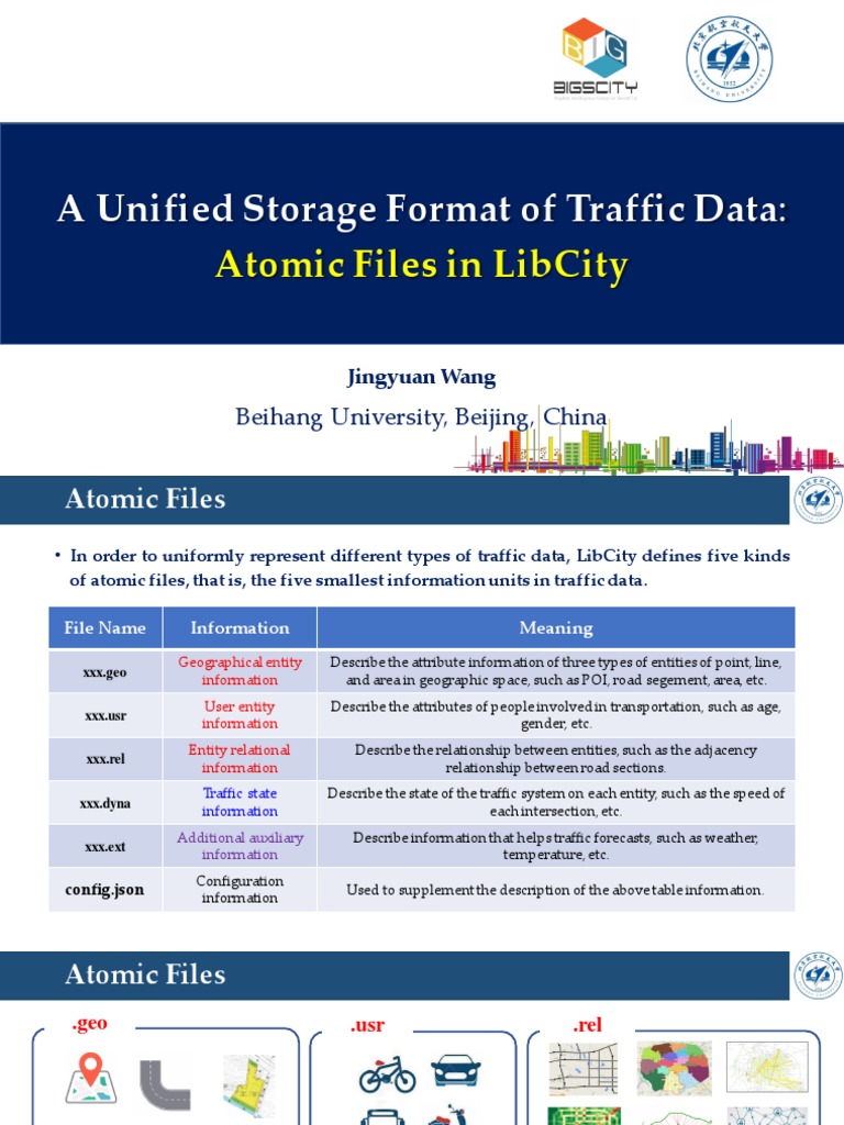 A Unified Storage Format of Traffic Data Atomic Files in LibCity | PDF ...