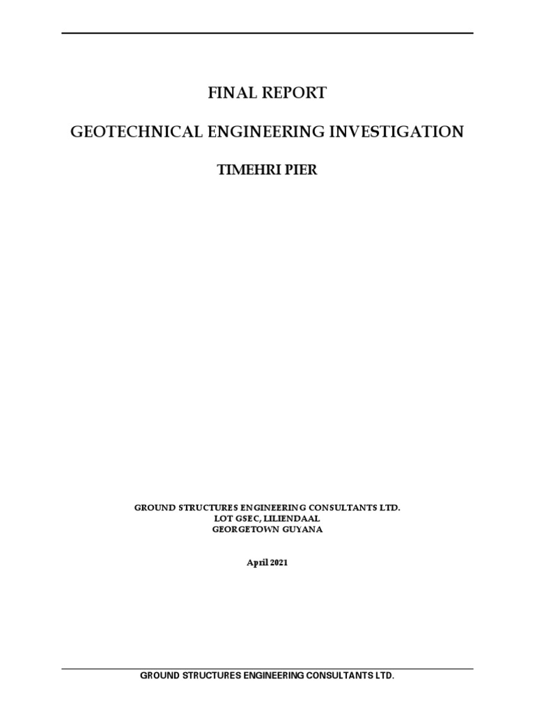 Final - Geotechnical - Report CMS | PDF