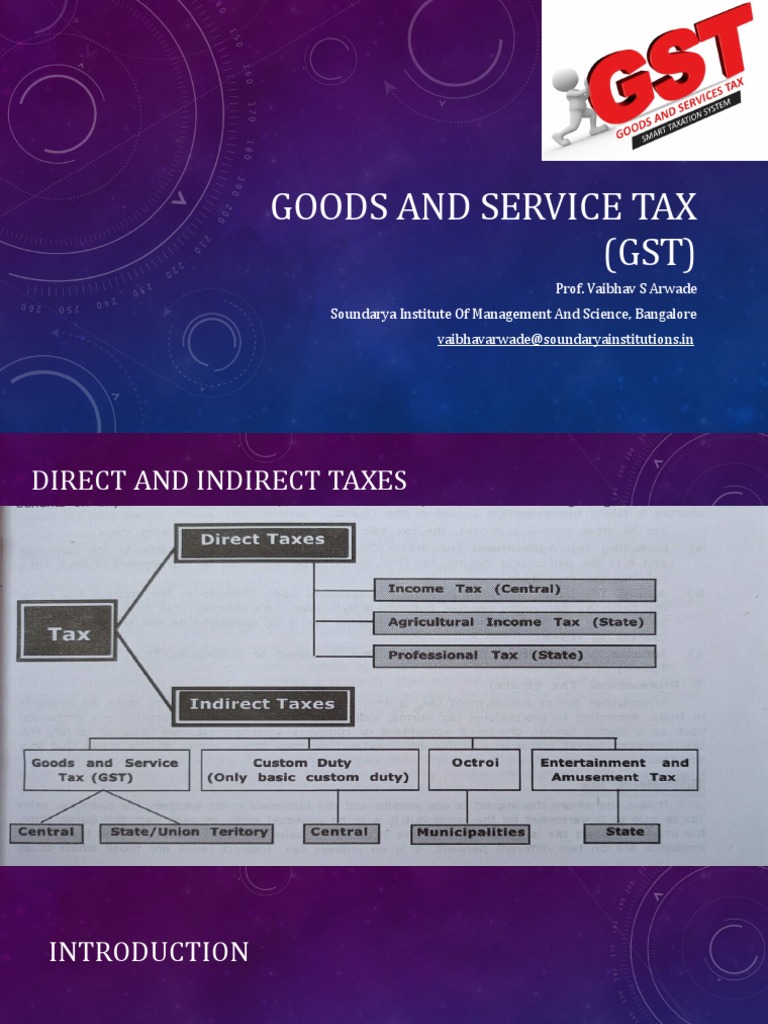 Goods and Service Tax (GST) - Chapter 1 | PDF | Business | Finance ...