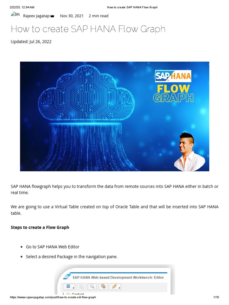 2 How To Create SAP HANA Flow Graph | PDF | Business