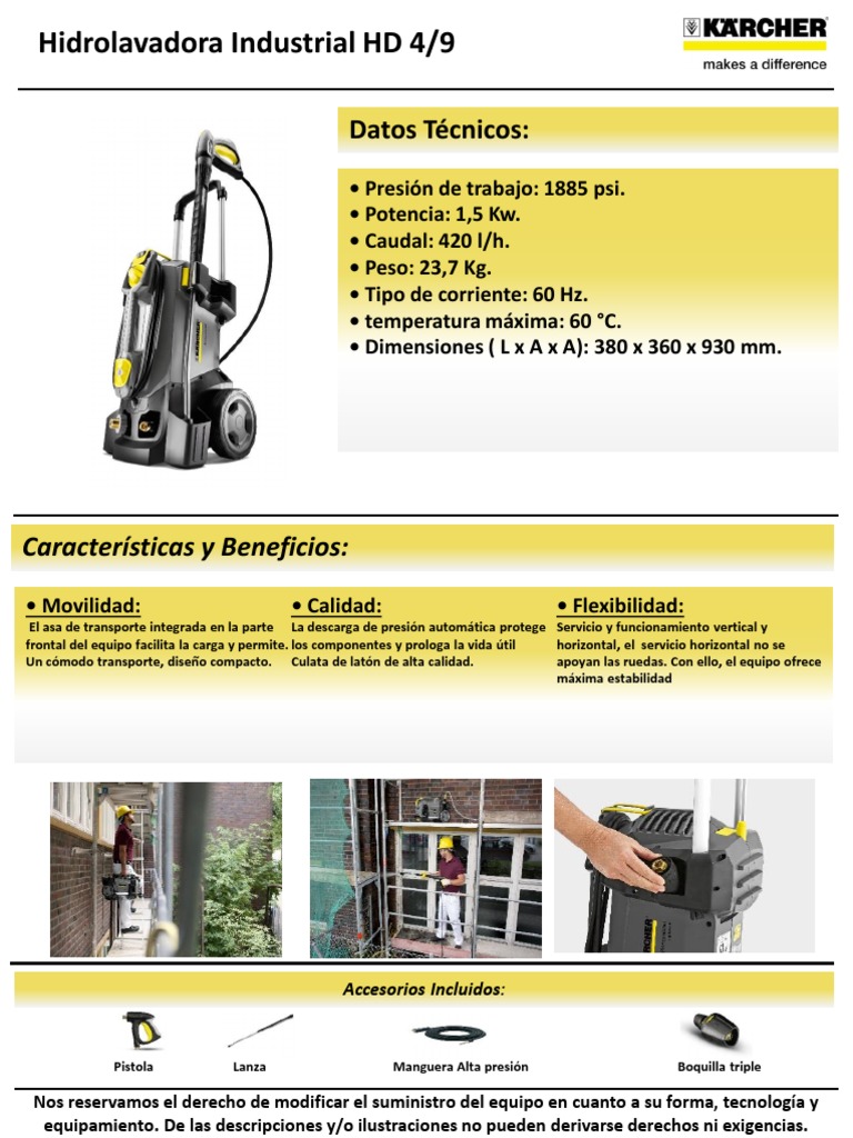 Ficha Hidrolavadora | PDF