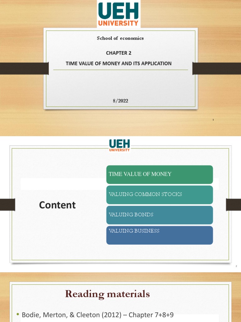 Chapter 2 - Time Value of Money and Its Application | PDF | Time Value Of Money | Bonds (Finance)