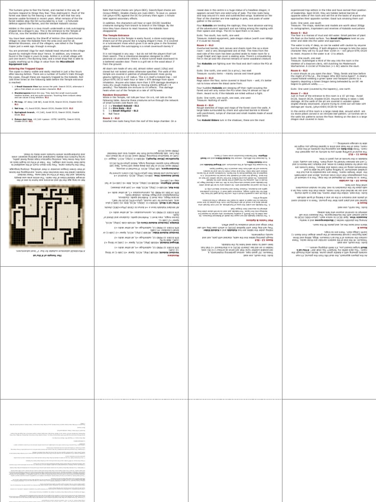 Microlite20 Temple of Kthuuk Pocketmod | PDF