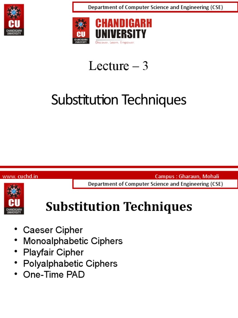 L3 - Substitution Cipher | PDF | Cryptanalysis | Cipher