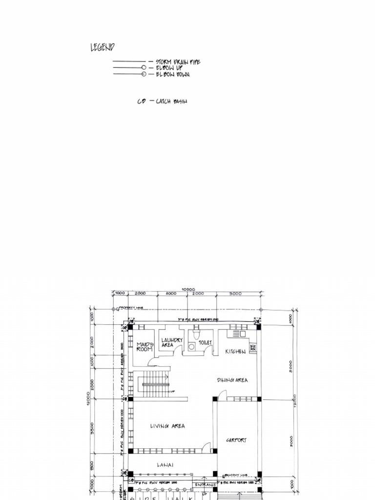 Building Technology 1 - 2 Storey Residential Manual Storm Drainage With ...