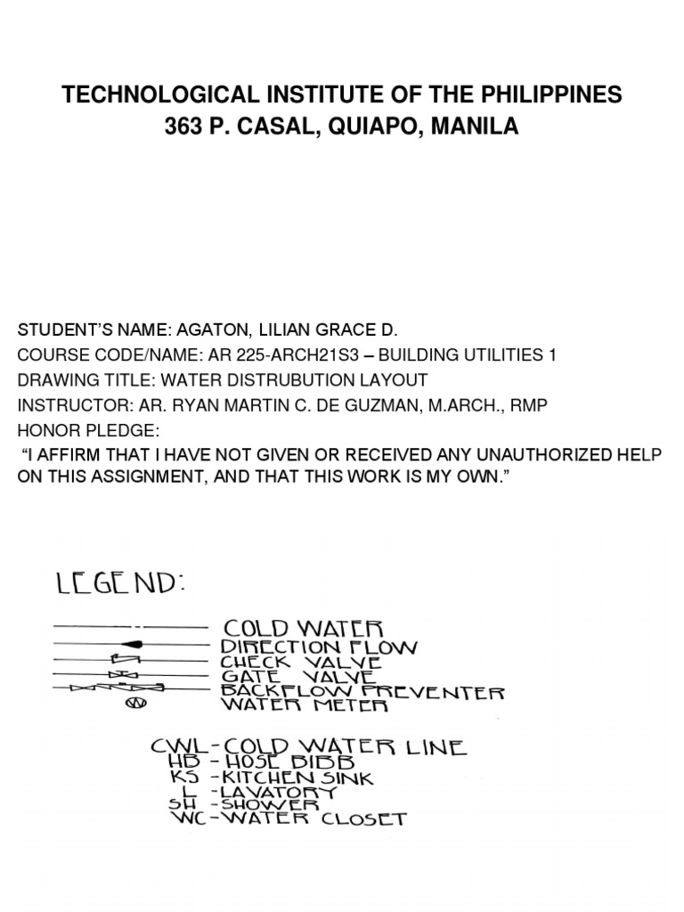 Building Technology 1 2 Storey Residential Manual Water Distribution