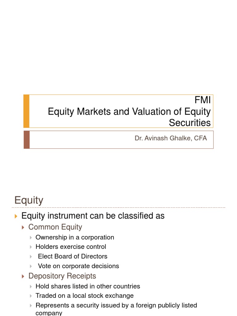 Session 3 & 4 - FMI | PDF | Stocks | Stock Market Index
