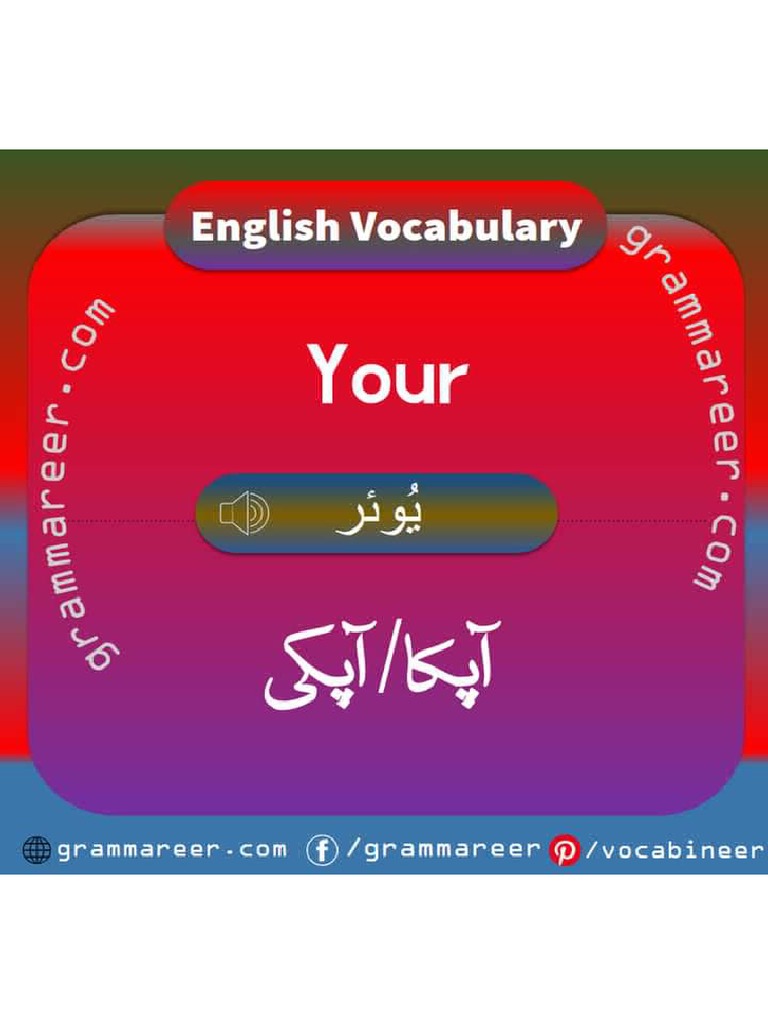 English Vocabulary-1 | PDF