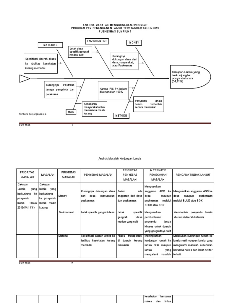 Fishbone Lansia 2019 | PDF