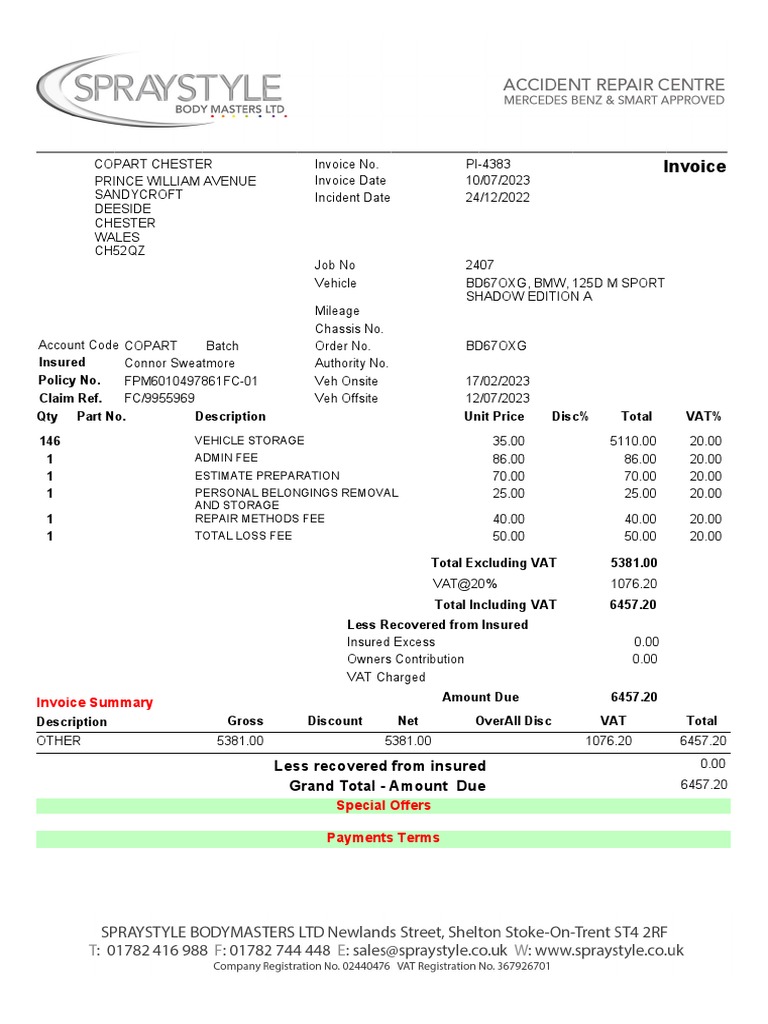 Primary Invoice Report | PDF