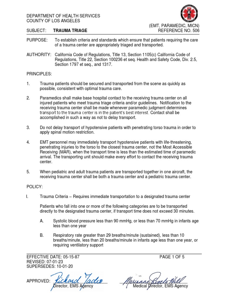 ReferenceNo.506TraumaTriage | PDF