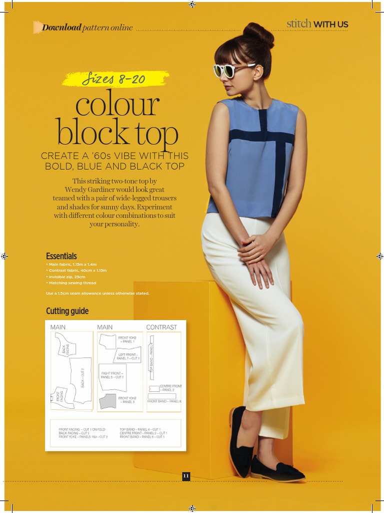SEW MAG Colour - Block - Top Style YSL Mondrian | PDF | Seam (Sewing ...