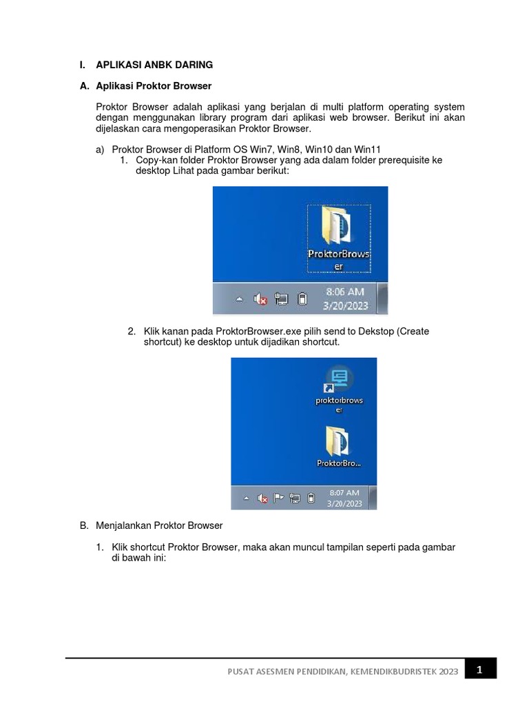 Panduan Aplikasi Proktor Browser ANBK | PDF