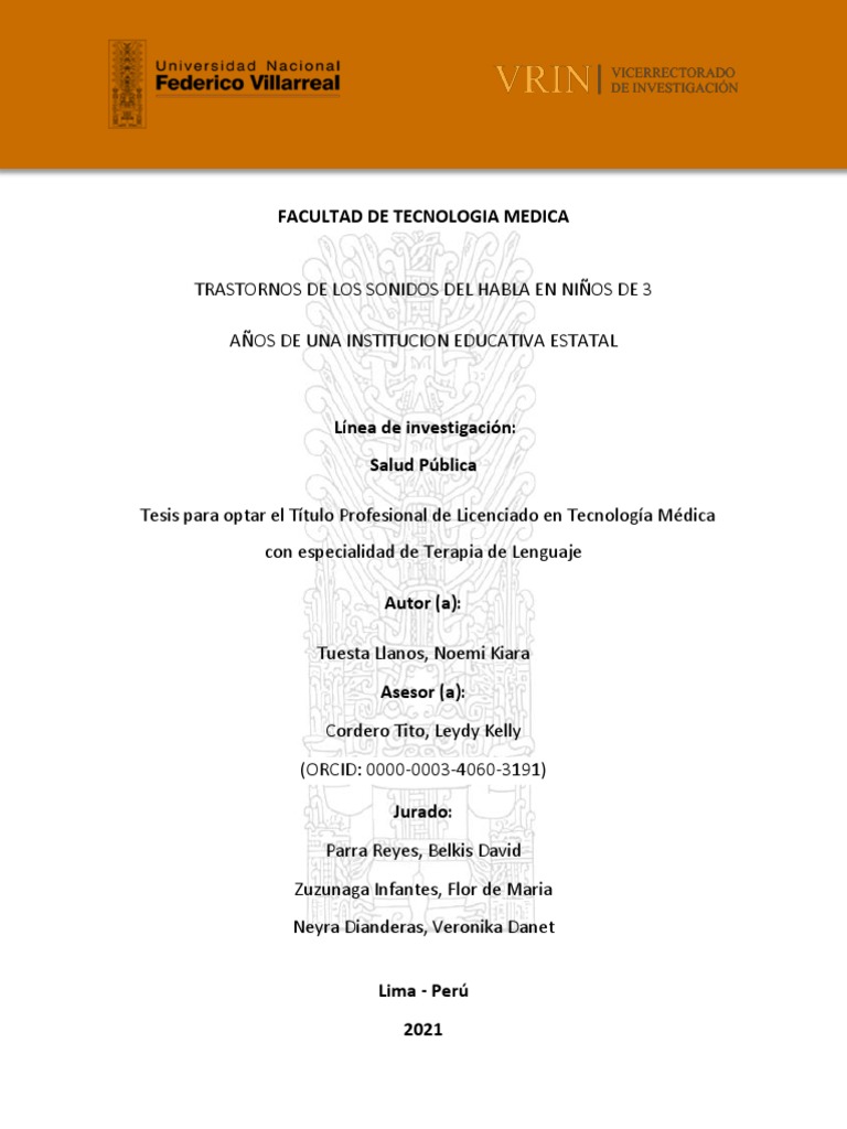 Unfv Tuesta Llanos Noemi Kiara Titulol Licenciado 2021 | PDF