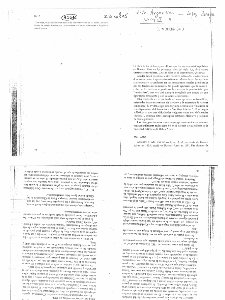 Arte Argentino - Lopez Anaya Nivel6 | PDF