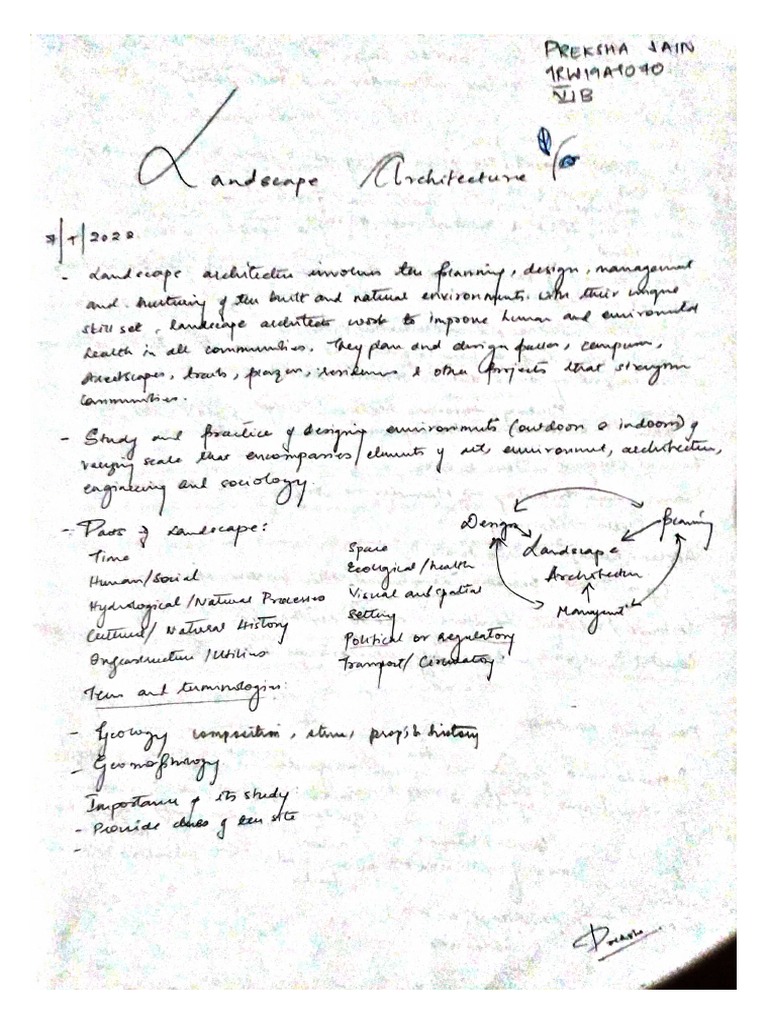 Landscape Notes | PDF