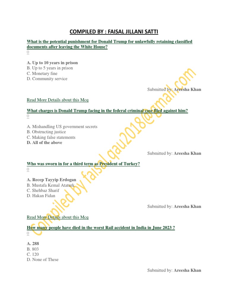 Pak Mcqs International CA 2022-2023 | PDF