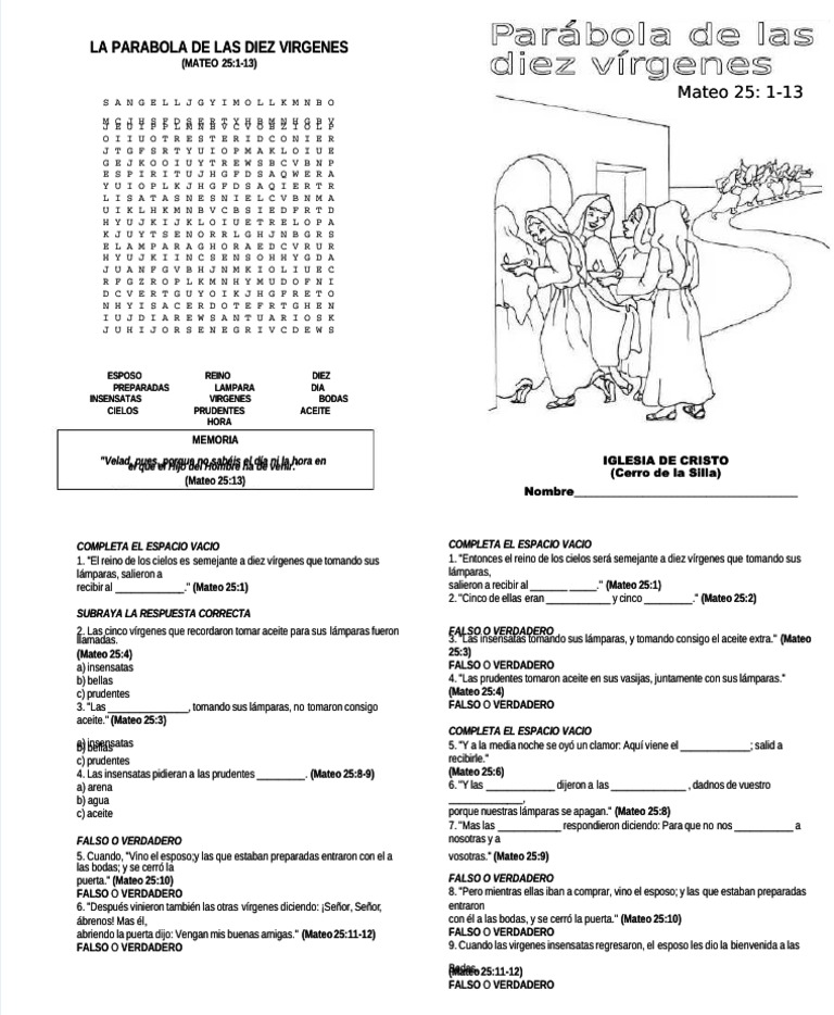 PDF Parabola de Las Diez Virgenes - Compress | PDF | Creencia y ...