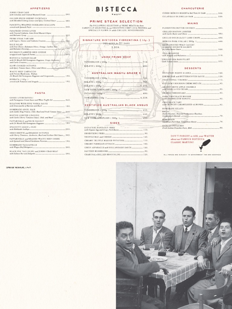 Bistecca SCBD Main Menu June 2023 | PDF