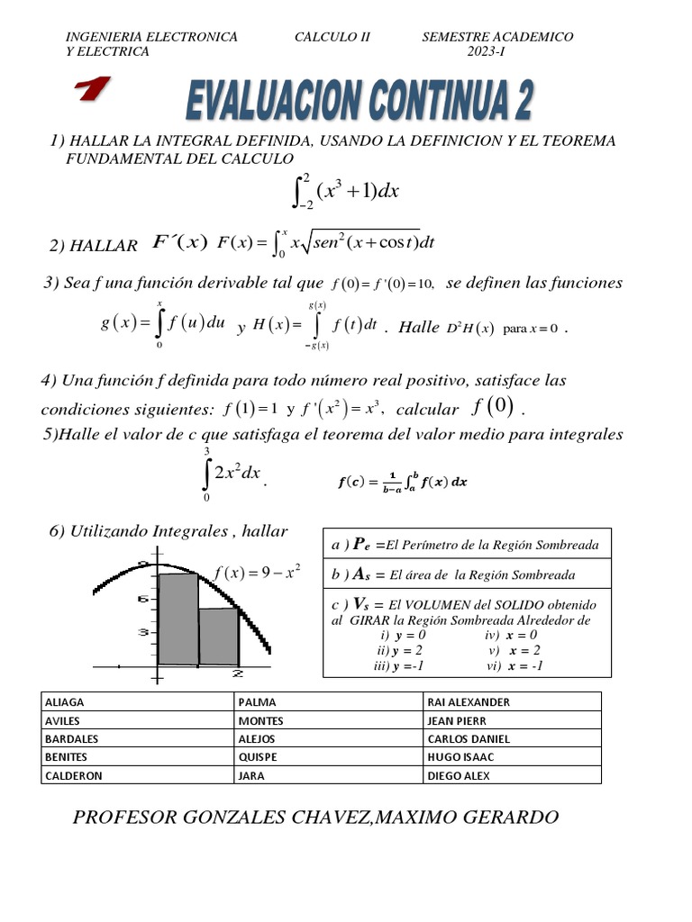 2 Ev-C-Calculo-Ii | PDF | Integral | Zona