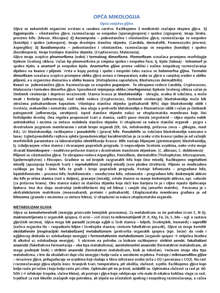 Opća Mikologija | PDF