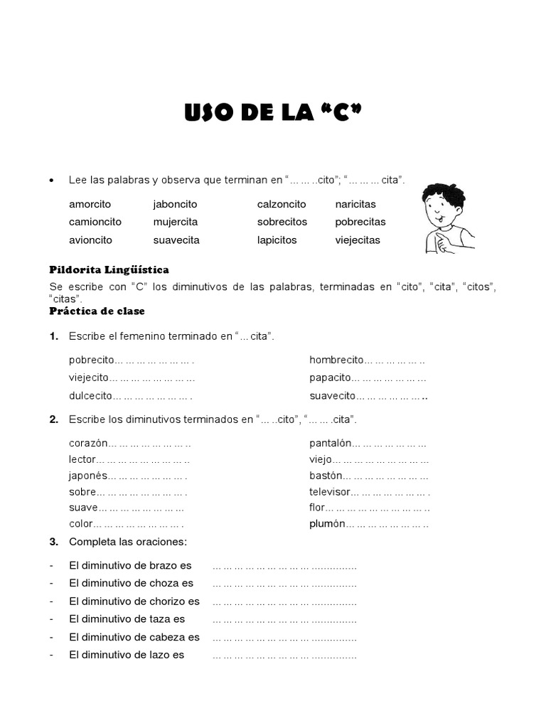 Uso de La C para Segundo de Primaria | PDF | Artes del Lenguaje y ...