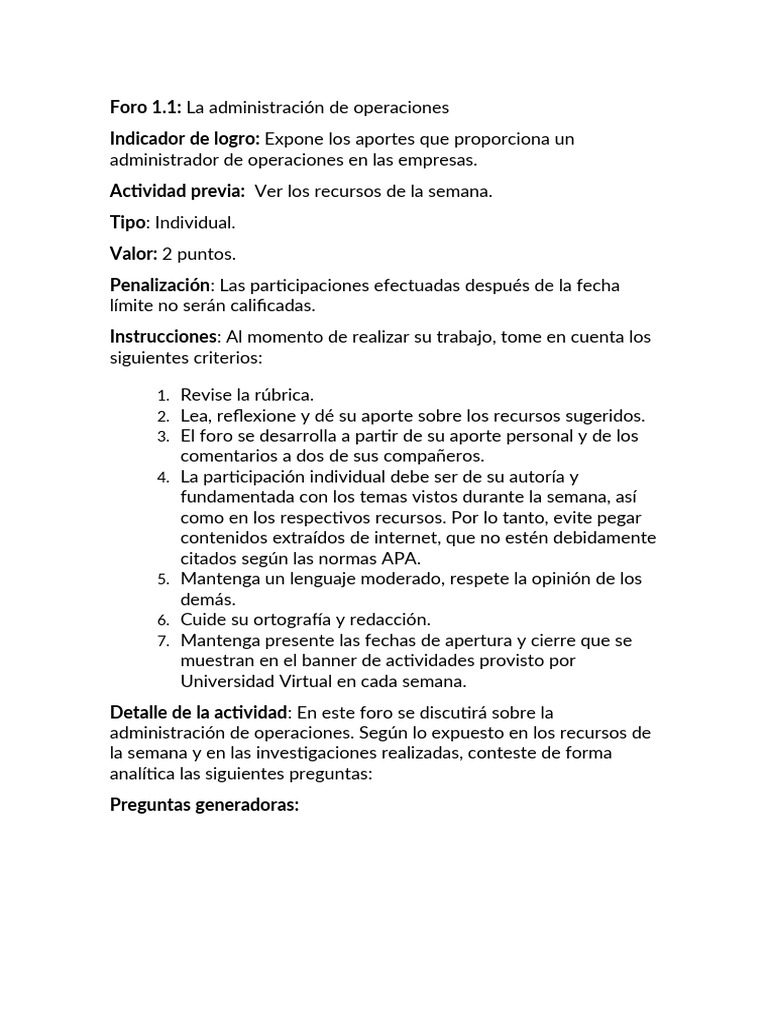 Admon de Operaciones 2 | PDF