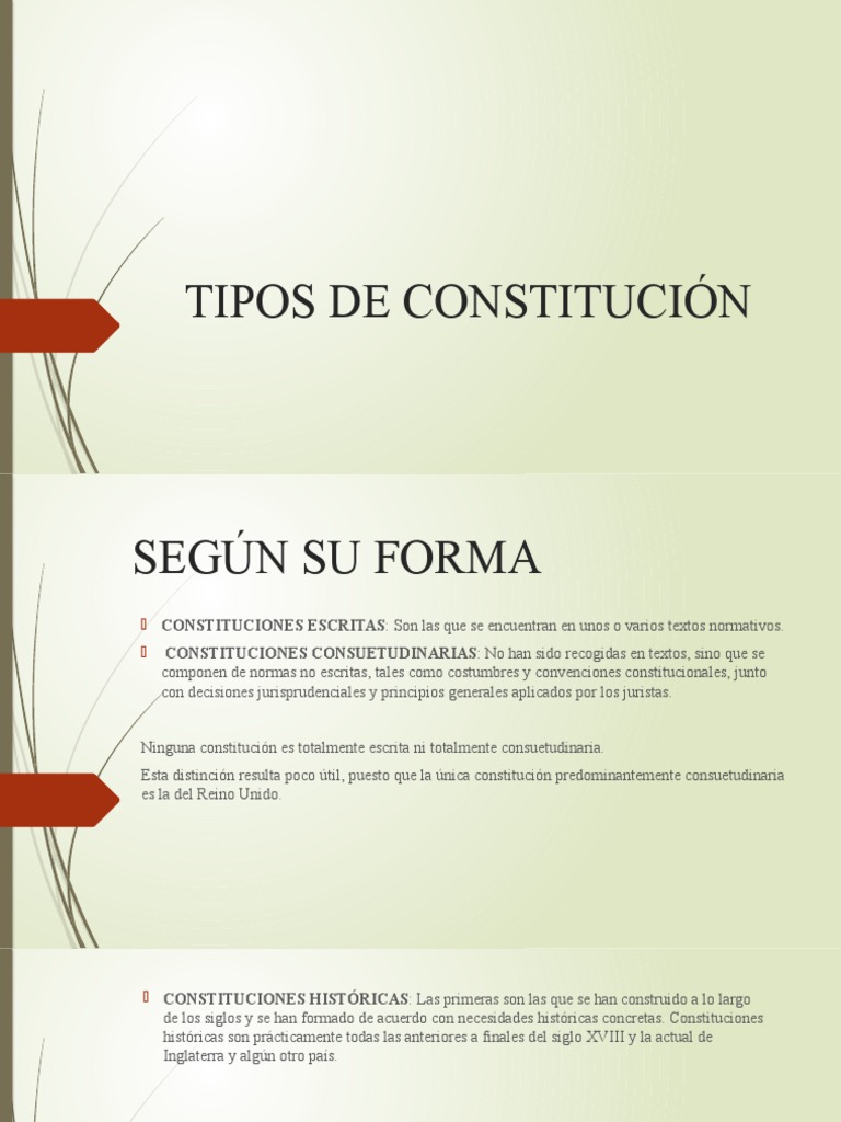 Tipos de Constitución | PDF | Constitución | Democracia