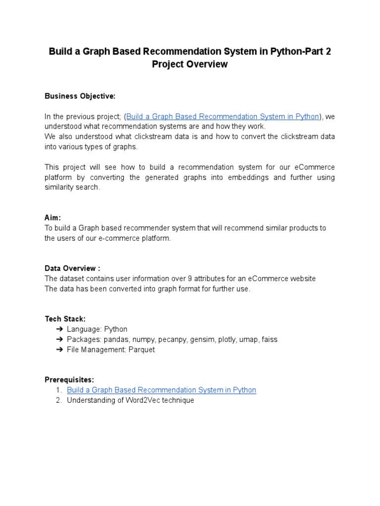 Graph-Based Recommender System in Python | PDF | Python (Programming ...