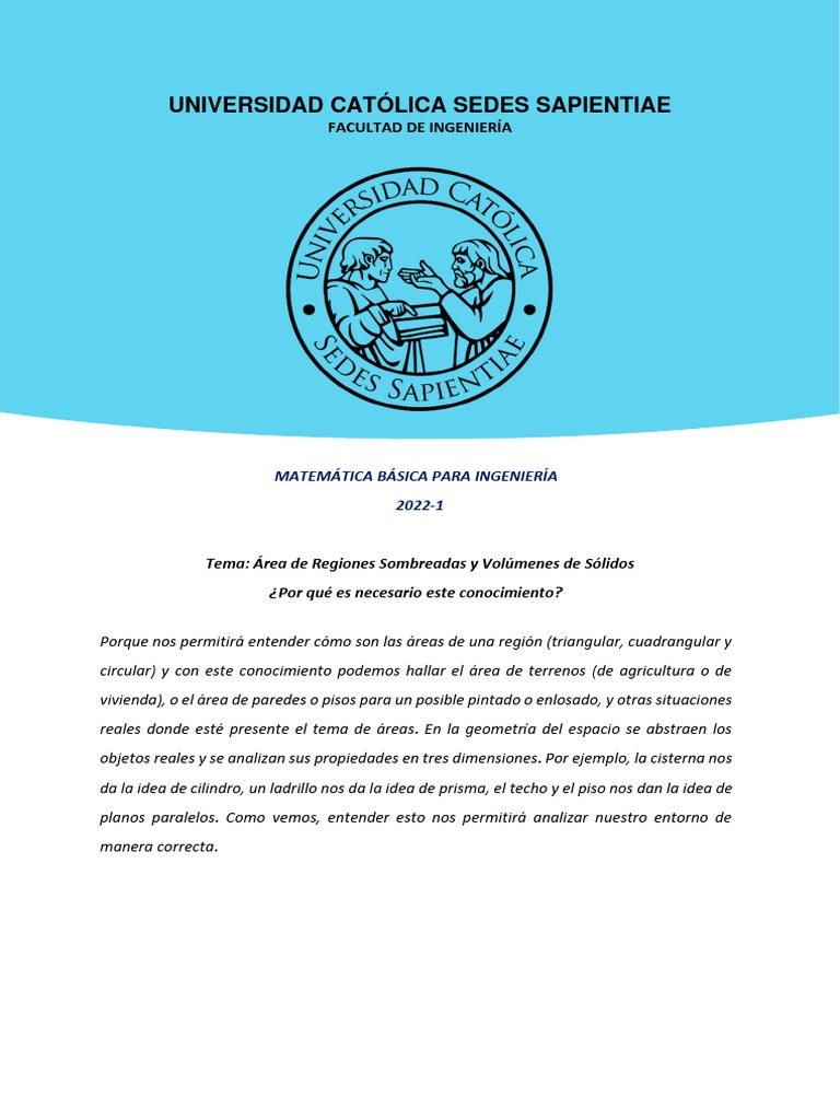 Tema 12. Área de Regiones Sombreadas y Volúmenes de Sólidos | PDF | Triángulo | Volumen