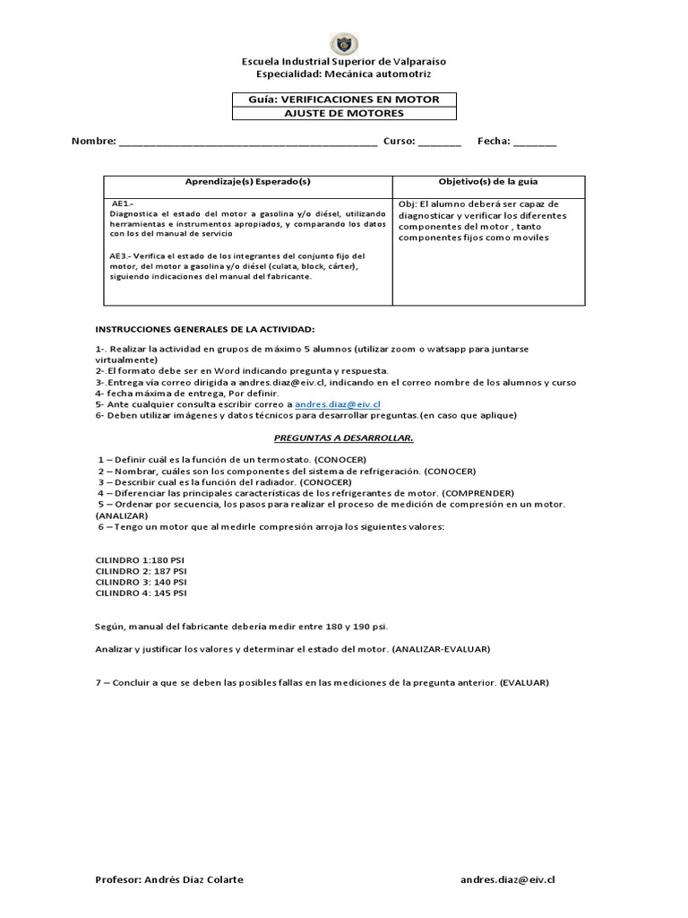 Guia Ajuste de Motores 3G Andres Diaz... | PDF | Tecnología