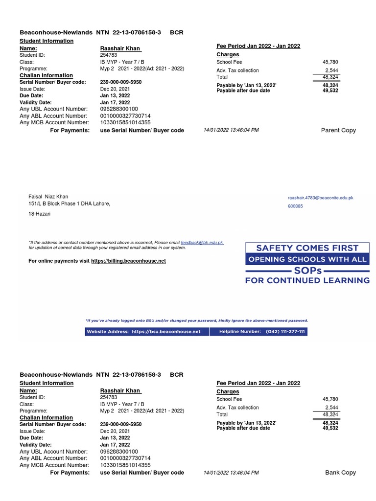 Fee Chalan Form | PDF
