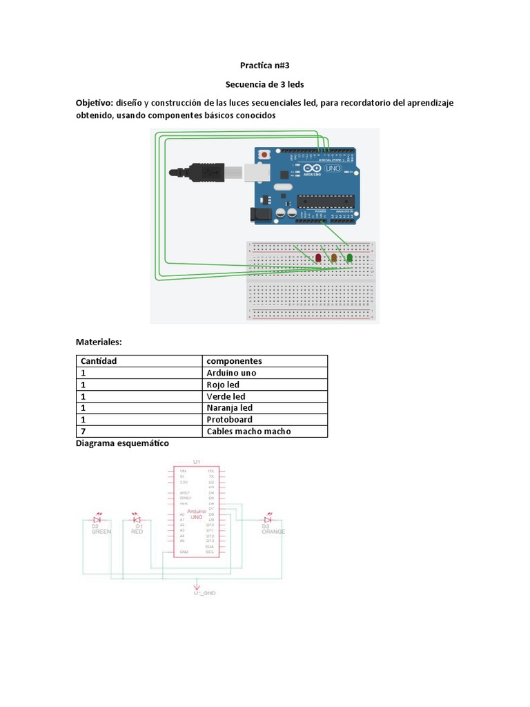 Secuencia de 3 Leds | PDF Secuencia de 3 Leds | PDF