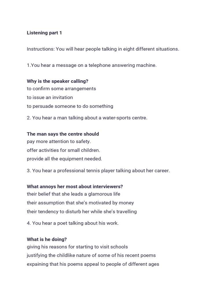 Etapp mock 2 listening | PDF