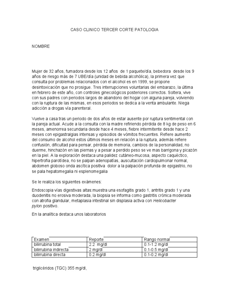 Caso Clinico Tercer Corte Patologia Udes | PDF