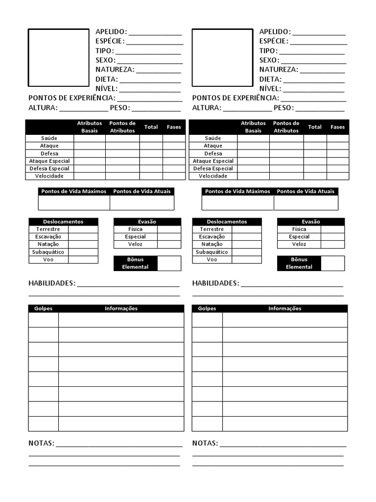 Ficha de Pokémon | PDF