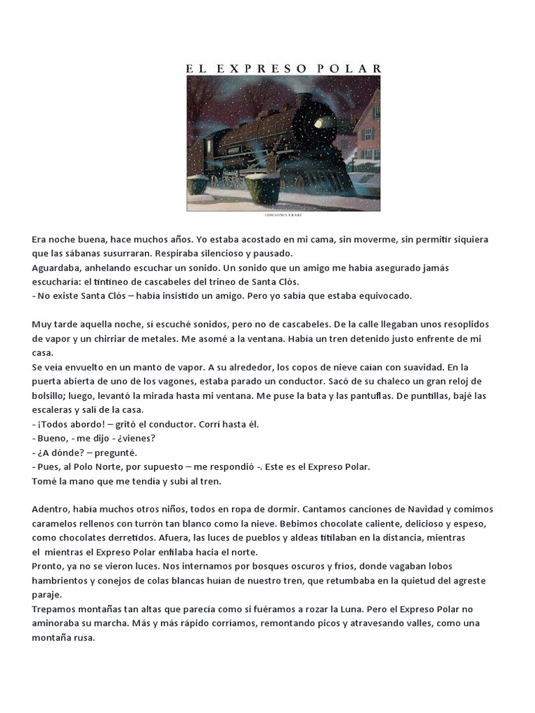 El Expreso Polar - Chris Van Allsburg | PDF
