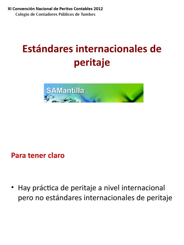 Estandares Internacionales Del Peritaje | PDF