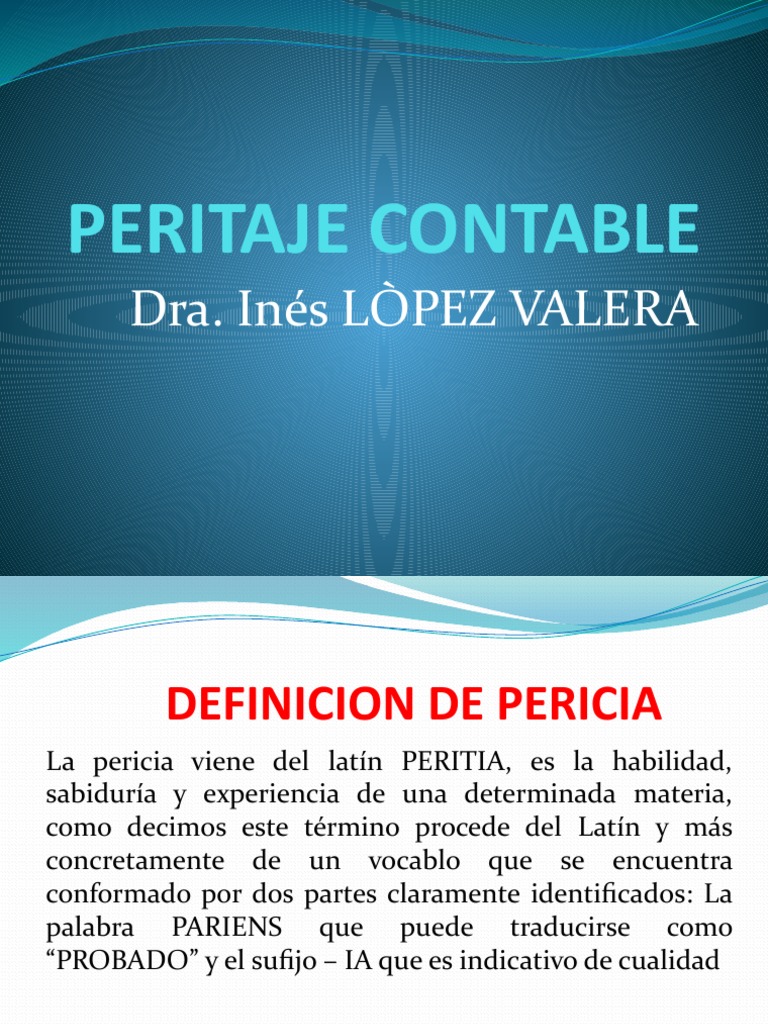 Definición de Pericia Contable | PDF | Testigo experto | Contador