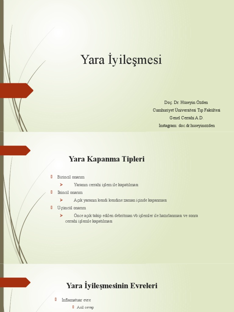 Yara Iyileşmesi | PDF