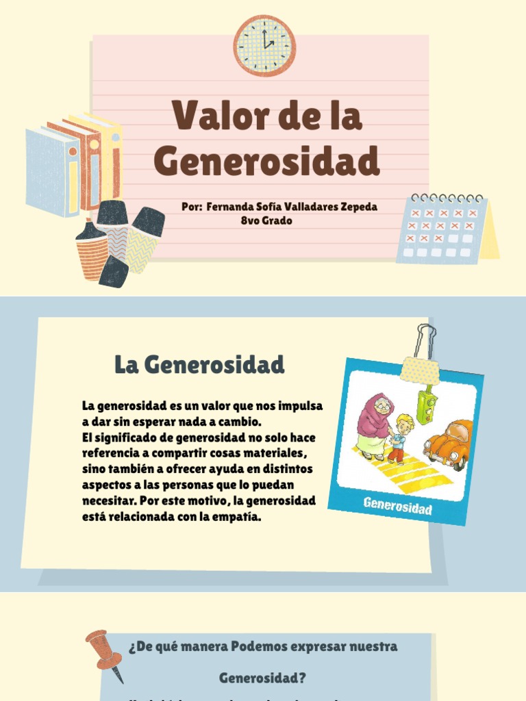 Exposición Valor de La Generosidad | PDF | Ciencias sociales