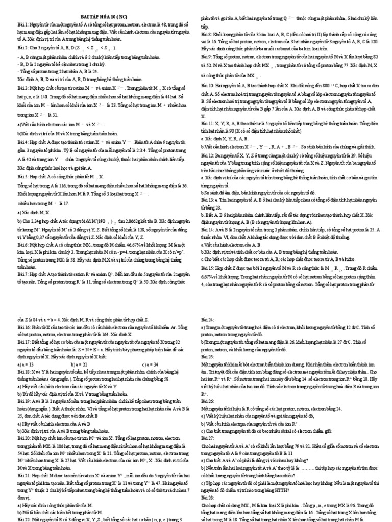 Boi Duong HSG Chuong Cau Tao Nguyen Tu | PDF