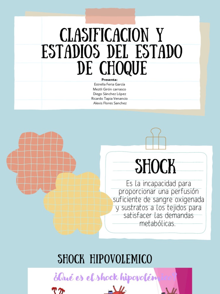 Clasificacion y Estadios Del Estado de Choque | PDF