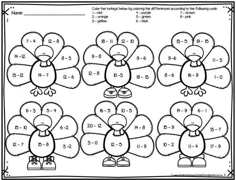 Turkey Coloring Activity for Kids | PDF