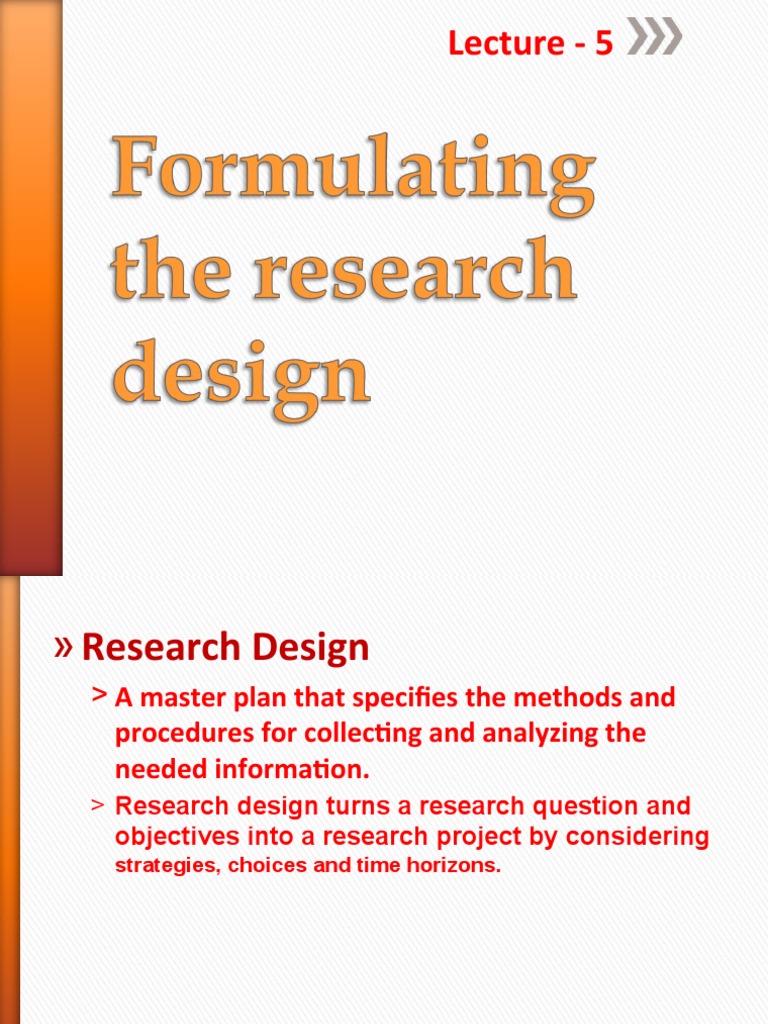 PART-I-5TH-Formulating The Research Design | PDF
