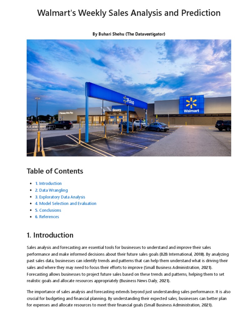 Walmart Sales Prediction | PDF Walmart Sales Prediction | PDF